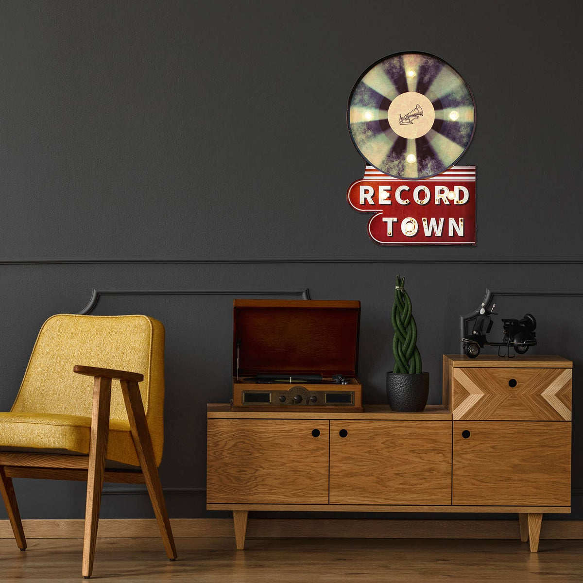 Record Town Led Sign – American Jazz Museum